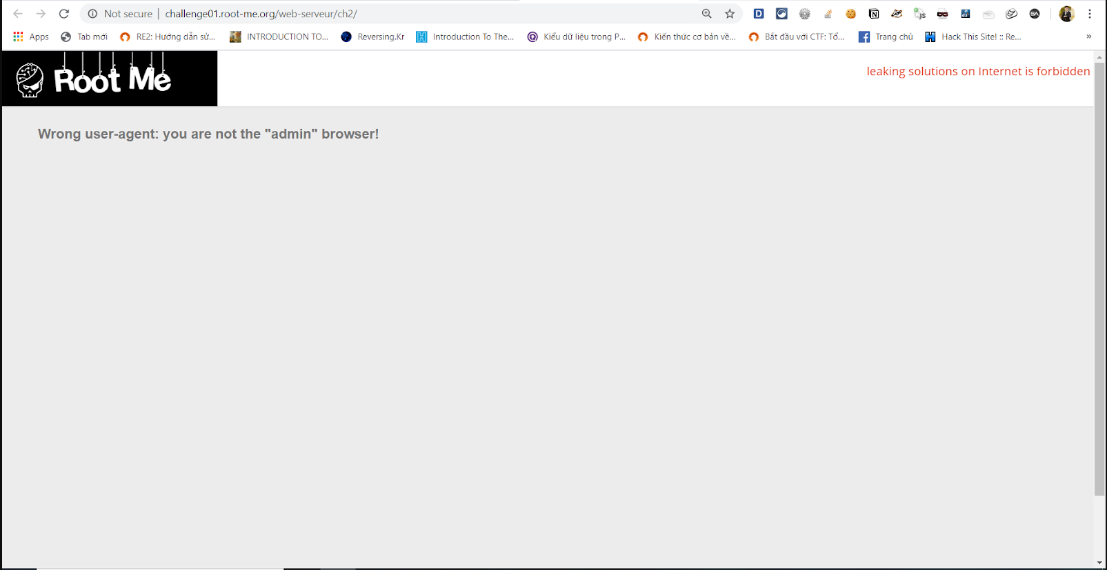 Write-up Root Me web server challenge