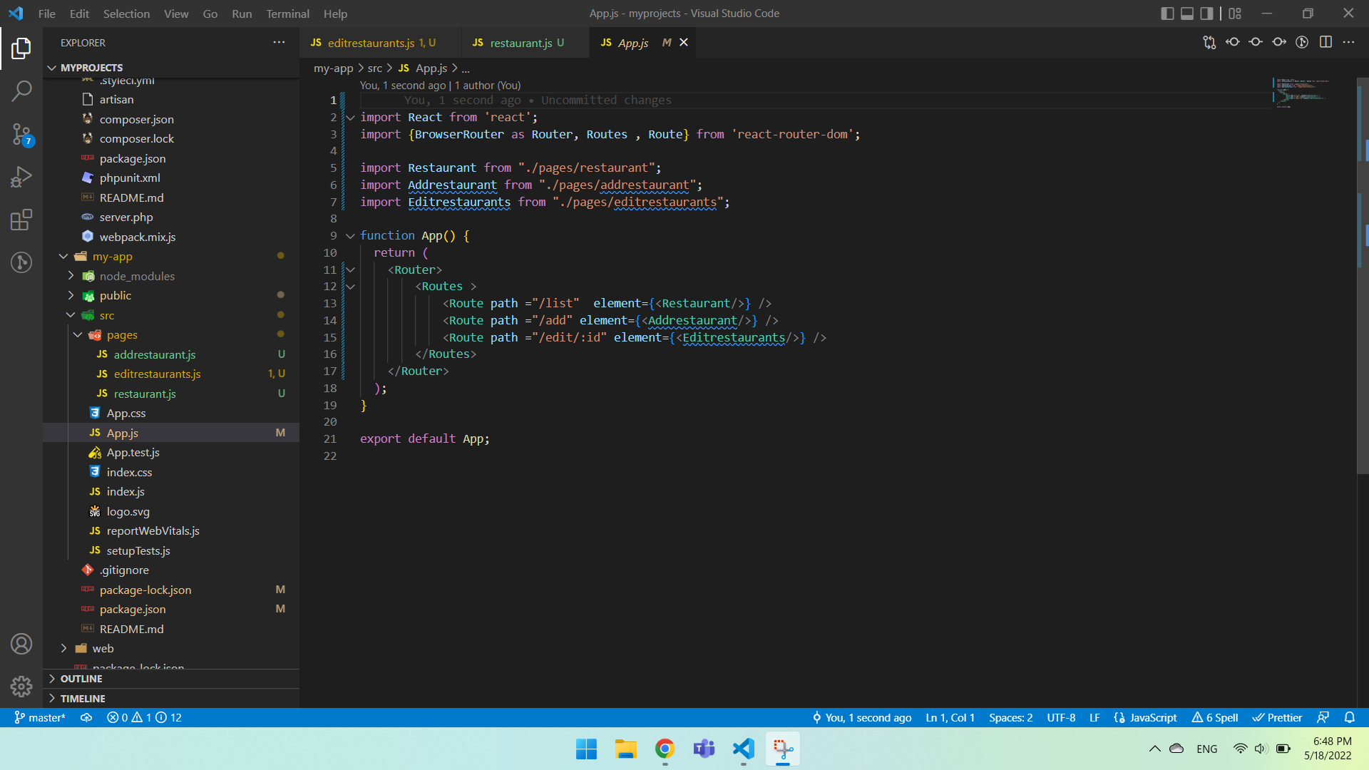Hỏi lỗi khi lập trình web bằng reactjs + laravel - Viblo