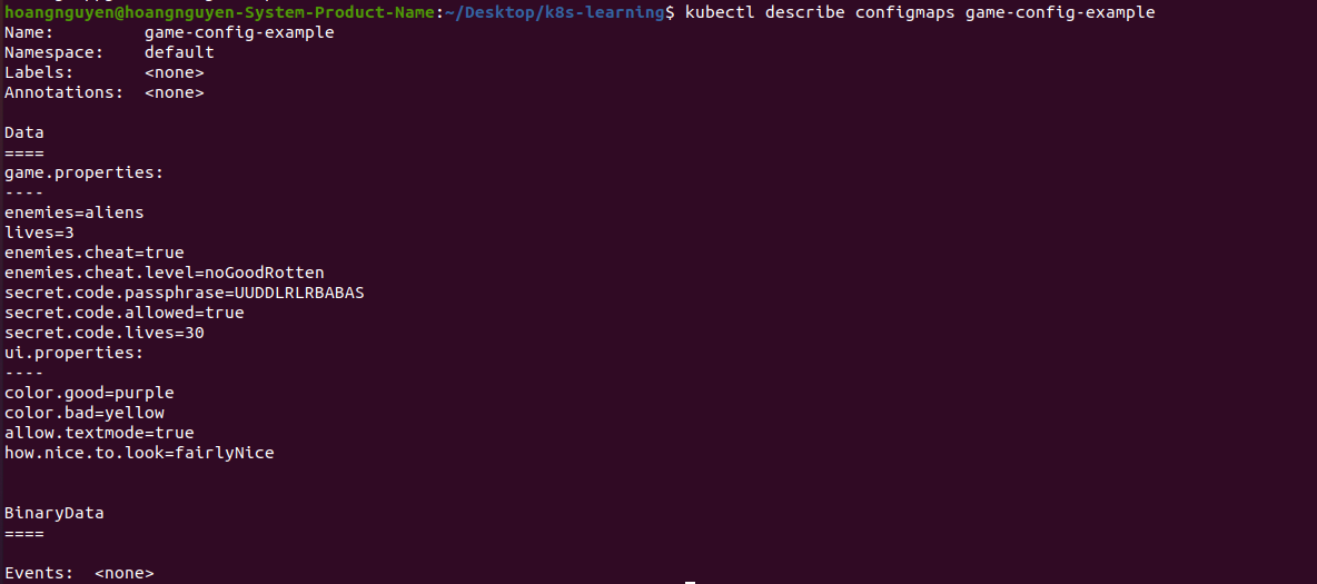 Tạo và sử dụng ConfigMaps trong Kubernetes