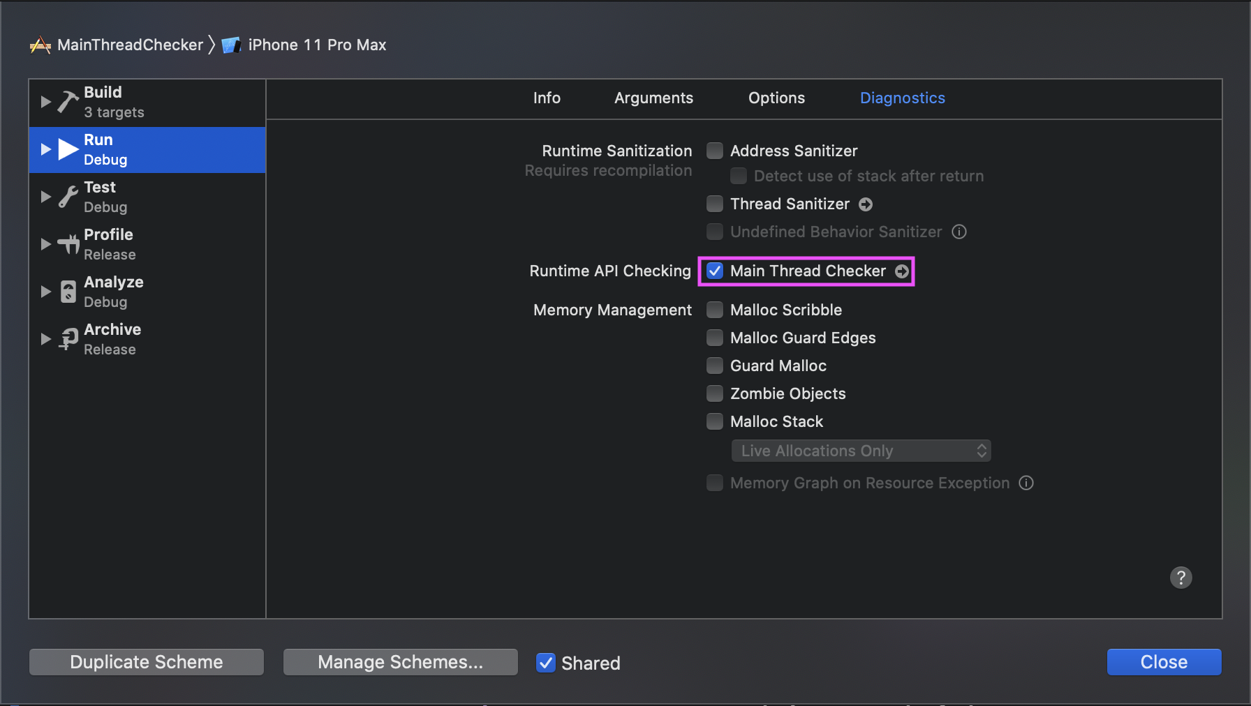 [Xcode] Main Thread Checker