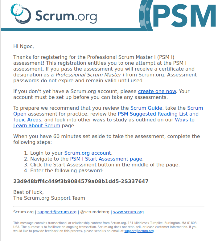 Mình đã pass chứng chỉ Professional Scrum Master 1(PSM1) thế nào