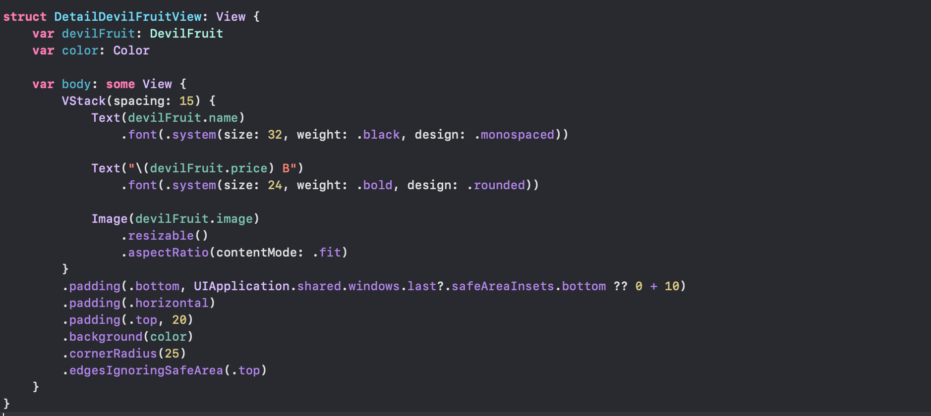 Custom Bottom Sheet trong SwiftUI