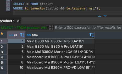 Cải thiện Tìm kiếm trong Database Full-text search