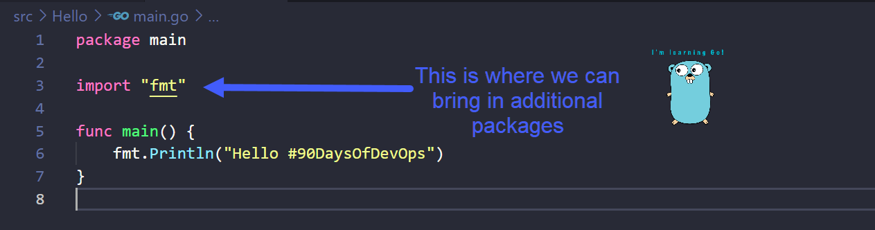 90 ngày DevOps - Ngày 9 - Giải thích mã Hello World