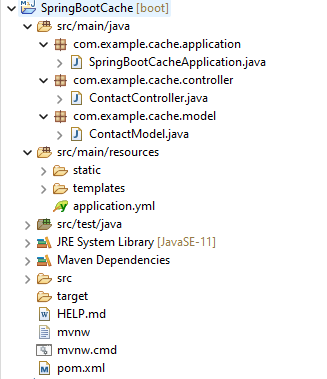 Tạo một project đơn giản với Spring boot cache - Thymeleaf và sử dụng annotation "@Scheduled ...