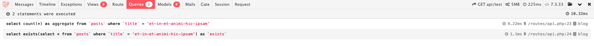 Laravel exists() $ doesntExist() - Xác định tồn tại của dữ liệu