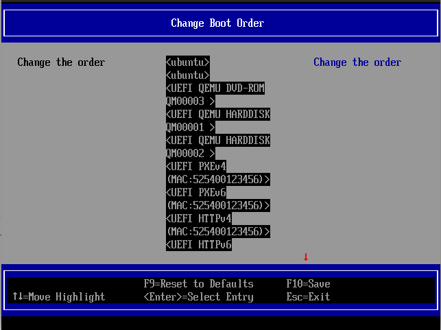 Ubuntu-QEmu-Reboot-UEFI