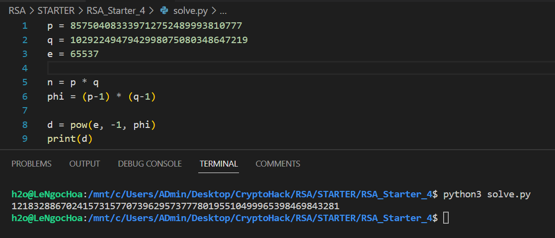 Mật mã RSA - phần 3