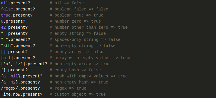 Tìm hiểu về nil? vs blank? vs empty? vs present? trong Ruby on Rails