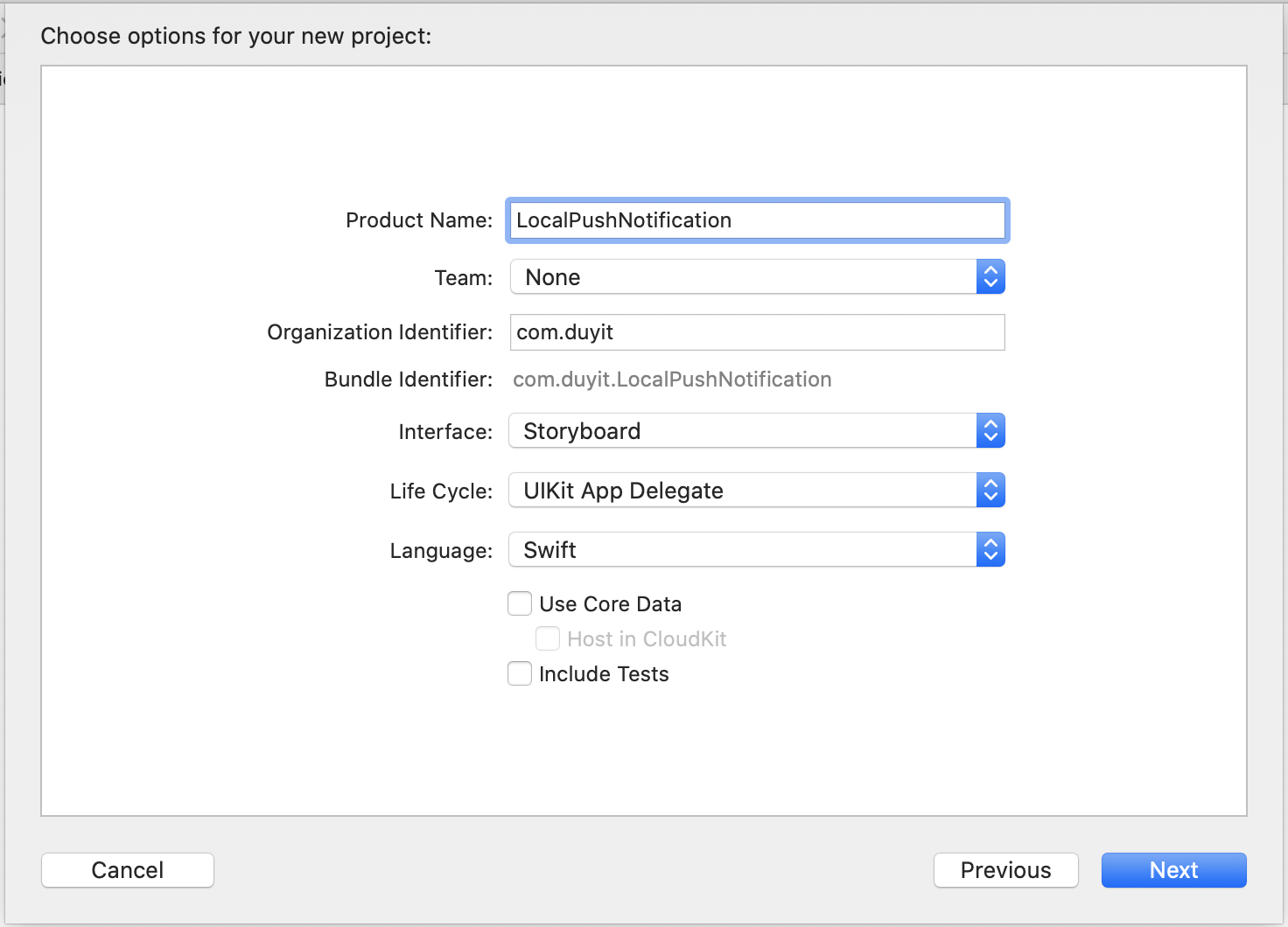 Local push notification trong iOS