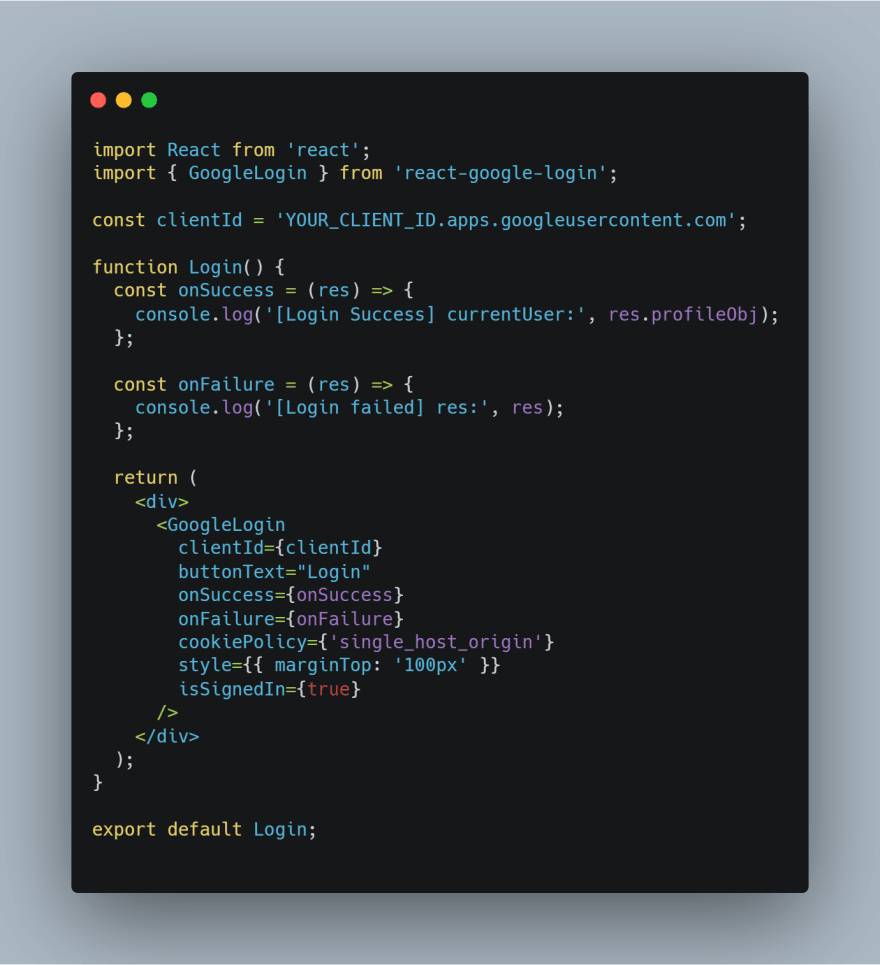 Tích hợp đăng nhập Google trong ReactJs sử dụng react-google-login