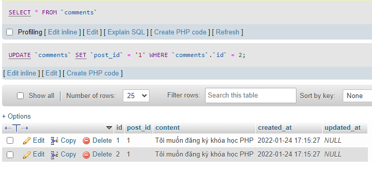 Sử dụng Eloquent Relationships trong Laravel