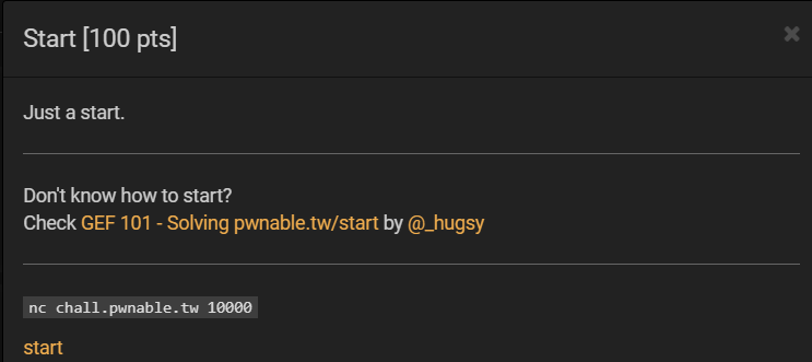 Pwnable.tw - pwn/Start