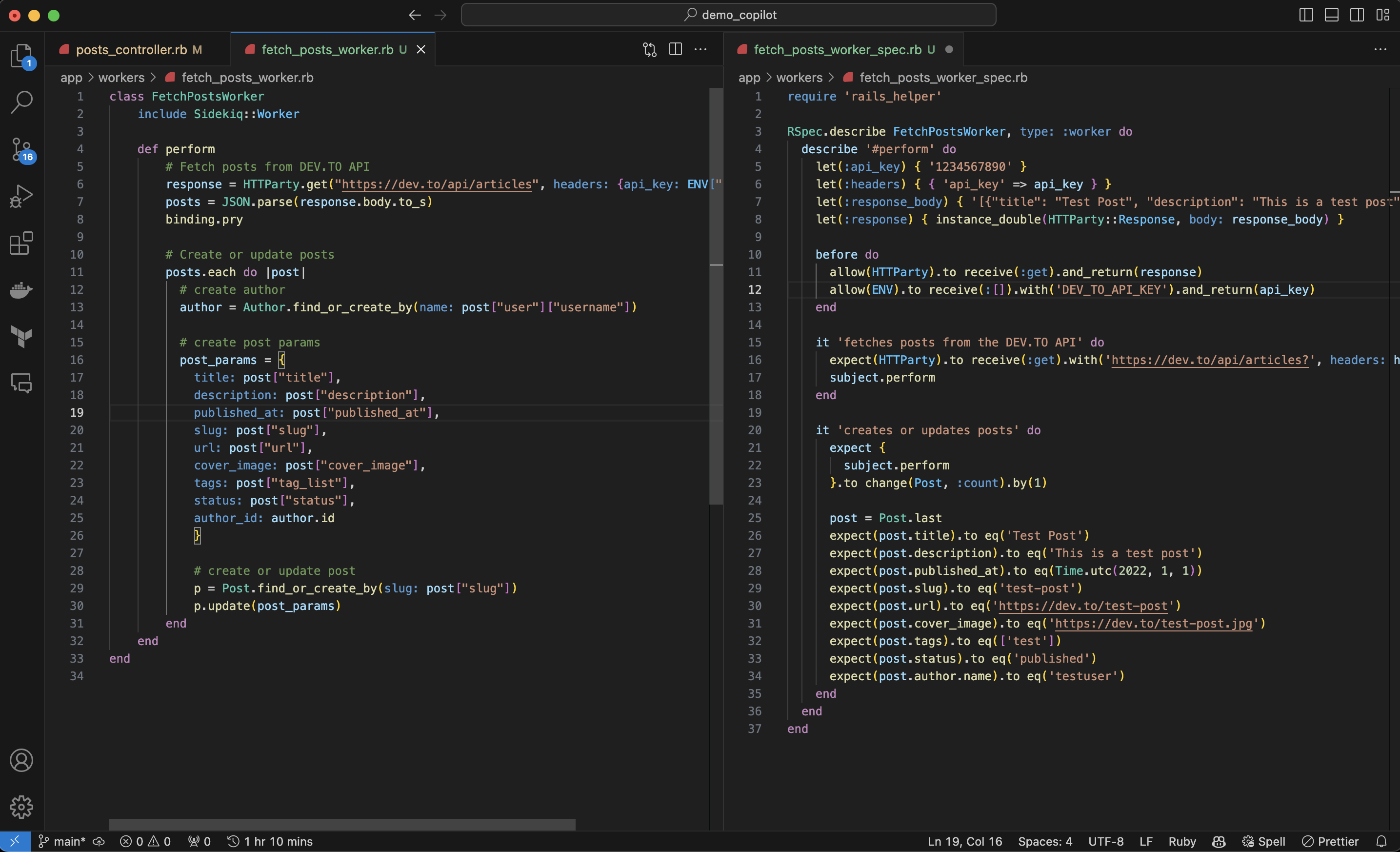 Using Copilot to generate Unit Test