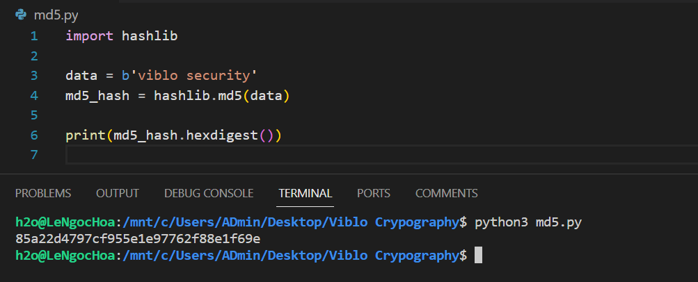 Hàm băm trong mật mã học - Hashing in cryptography