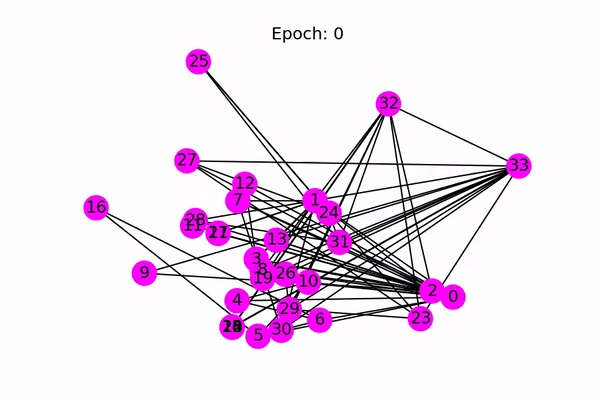 Simple Node classification GNN