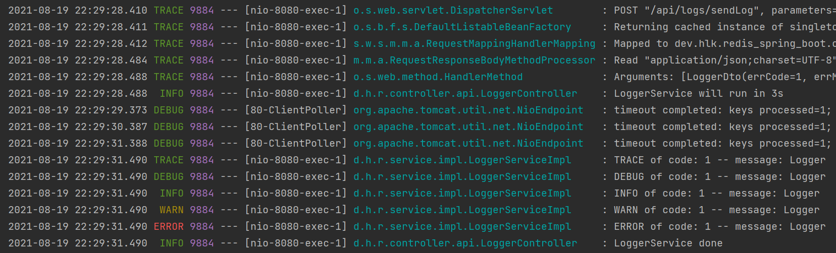 Tìm hiểu log trong Spring boot