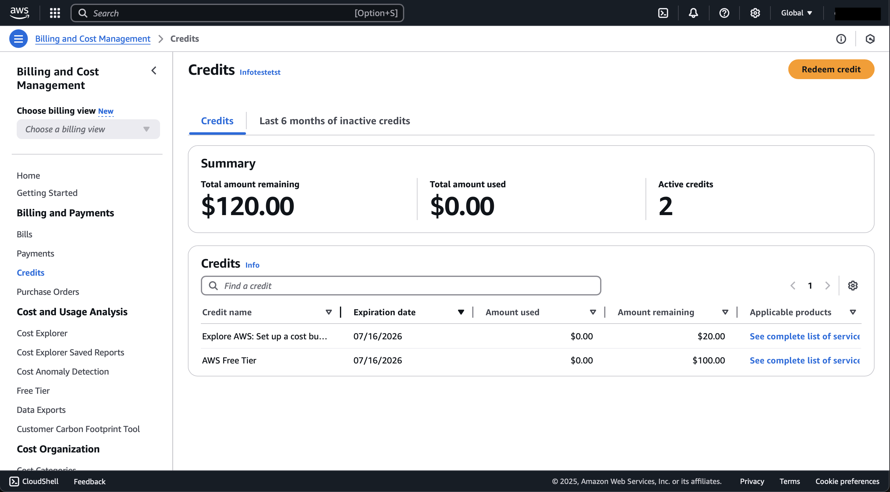 AWS Free Tier 2025: Cách nhận 200$ credit và trải nghiệm cloud miễn phí ...