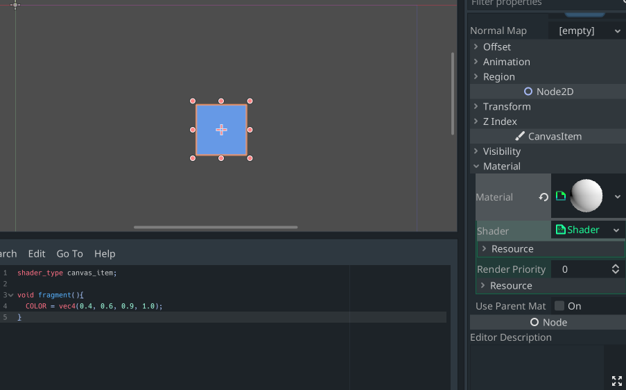 Cách sử dụng shader trong Godot
