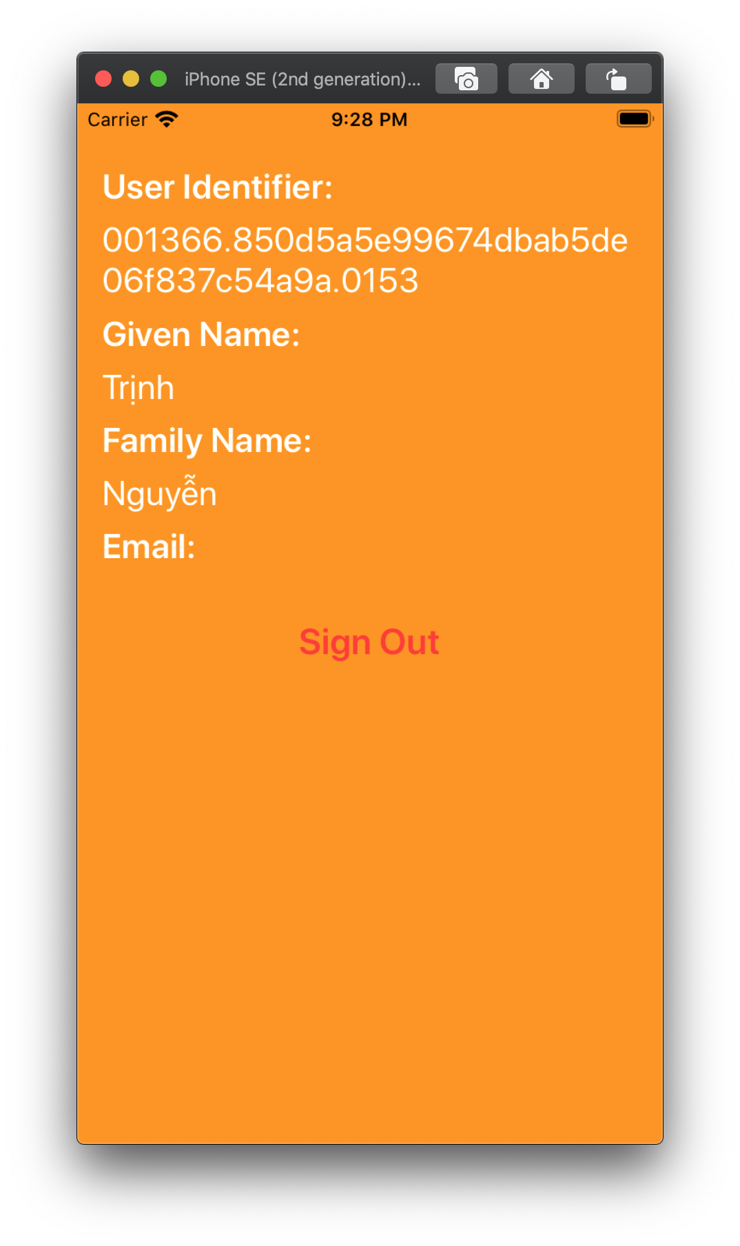 Thực hiện Sign in with Apple trên iOS