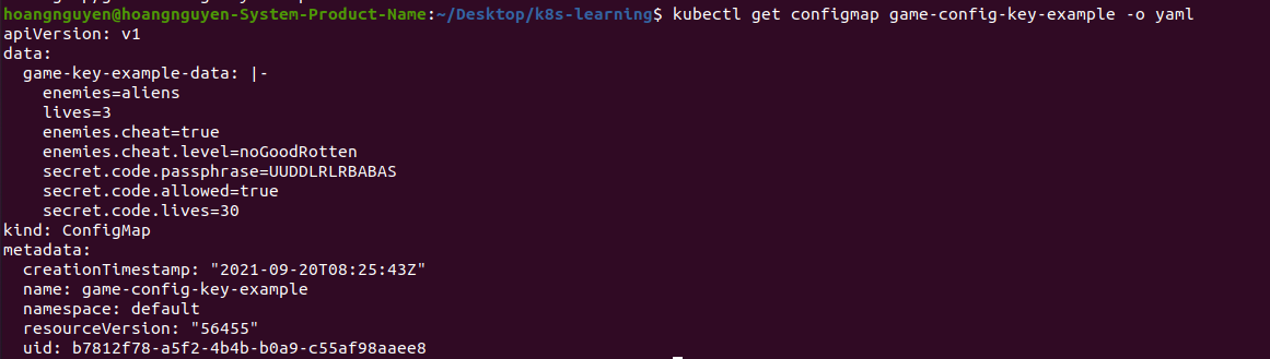 Tạo và sử dụng ConfigMaps trong Kubernetes