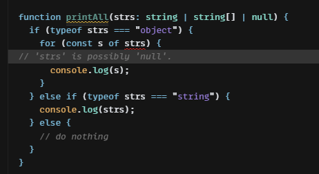 Narrowing TypeScript
