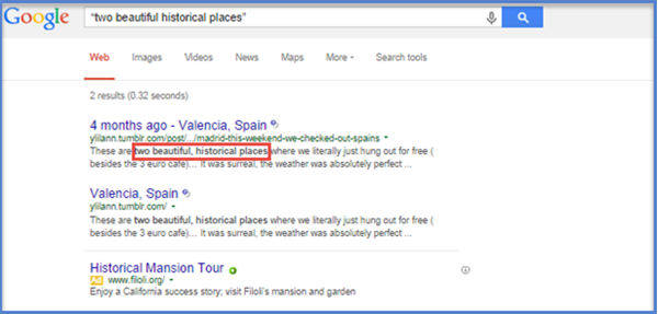 Google search tip and tricks