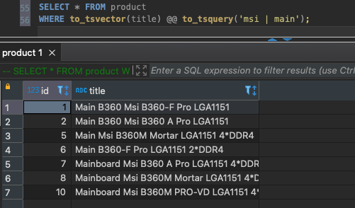 Cải thiện Tìm kiếm trong Database Full-text search
