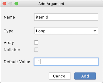 Navigation component - SafeArgs