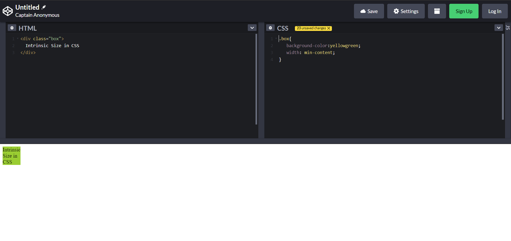 Intrinsic Size trong CSS