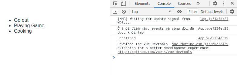 VueJS -Vue Instance Lifecycle Hooks