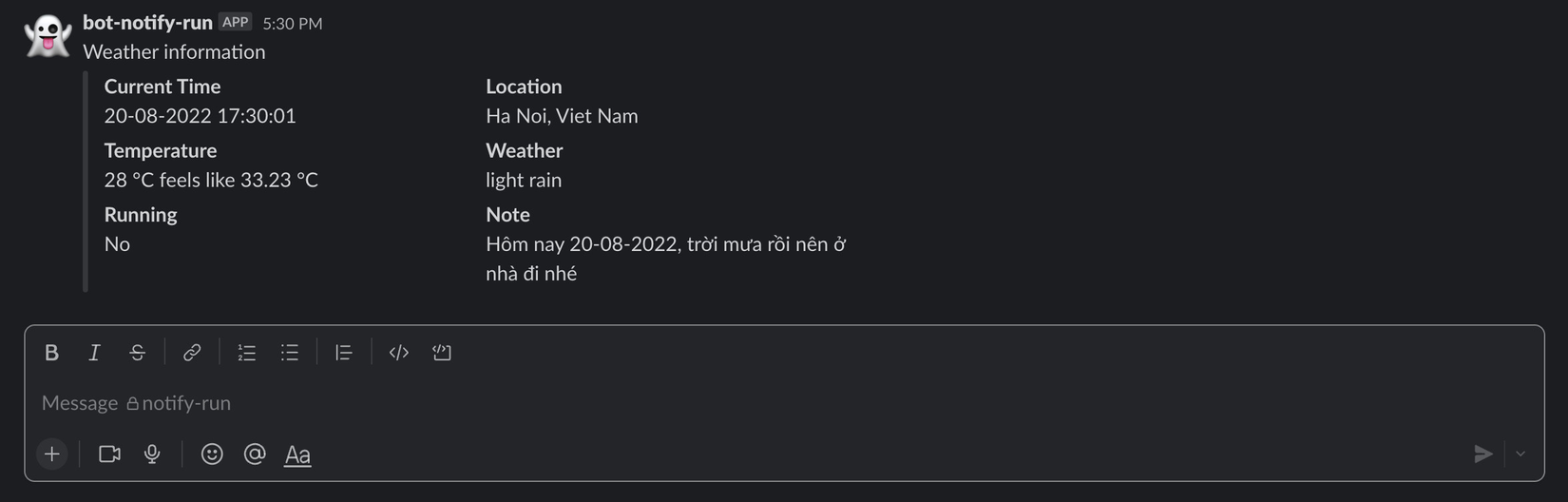 [Cron Job] - Tạo bot Slack nhắc nhở chạy bộ tập thể dục với Golang