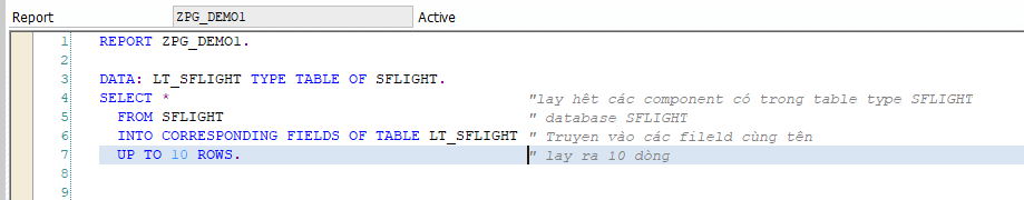 STRUCTURE và TABLE trong SAP ABAP