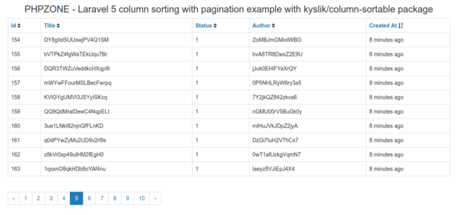 Hỏi về package hỗ trợ sort by column trong Laravel - Viblo