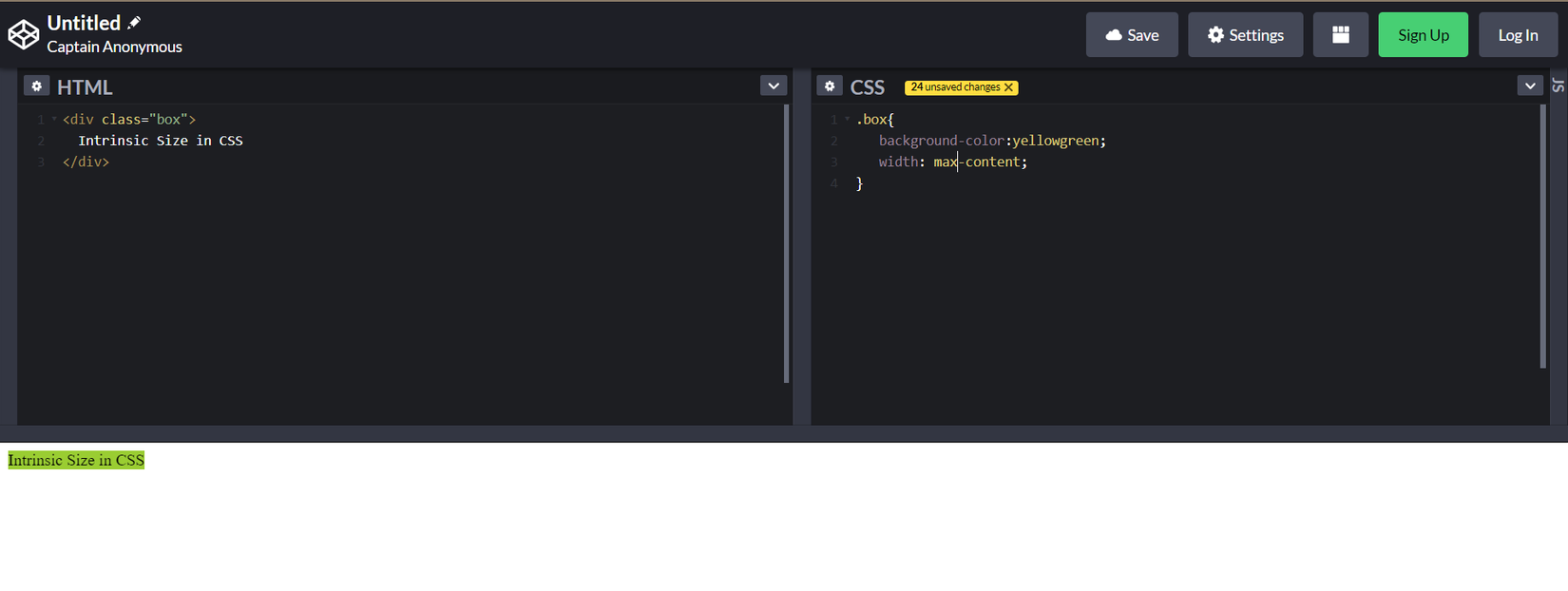 Intrinsic Size trong CSS