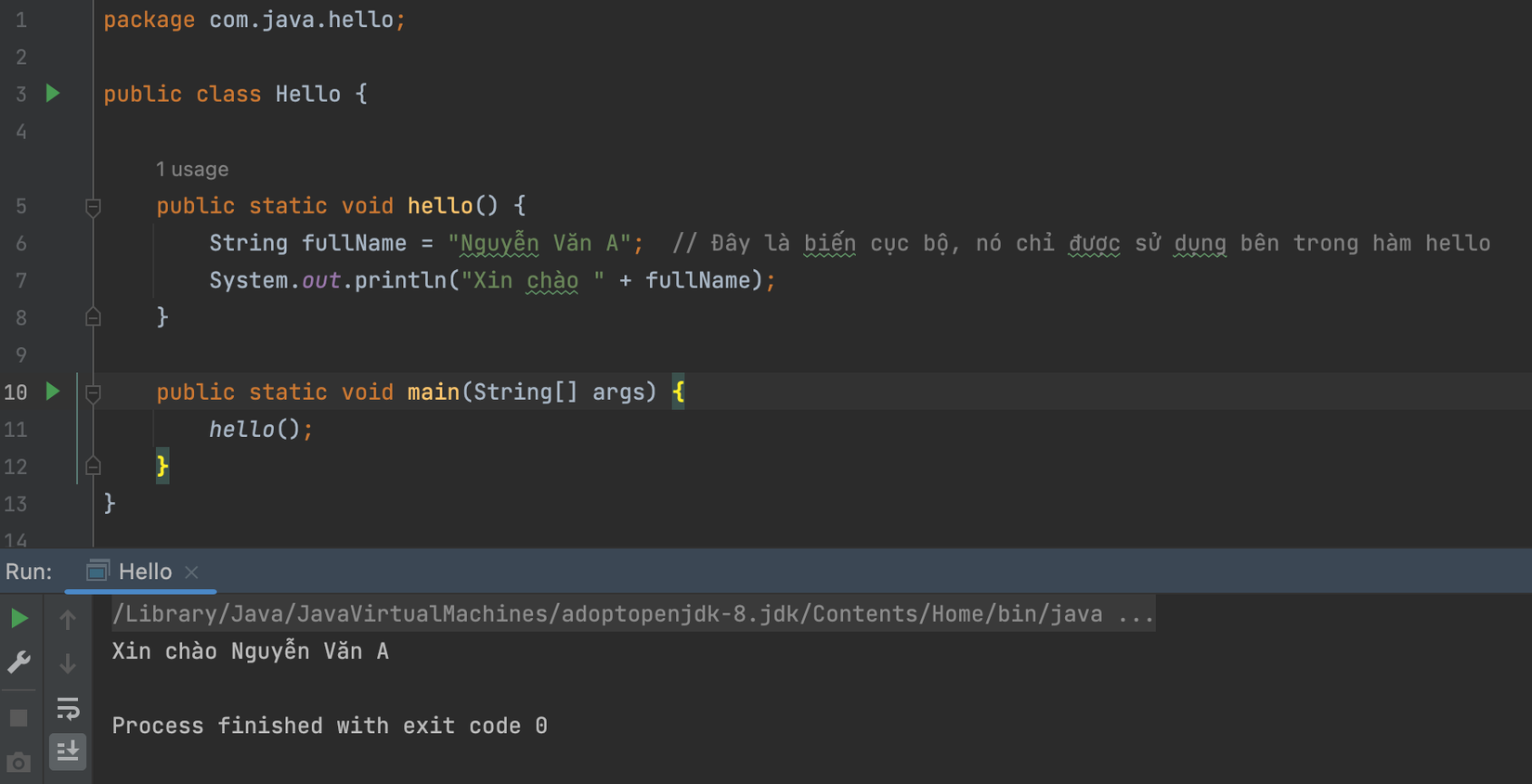 Biến và hằng số trong Java