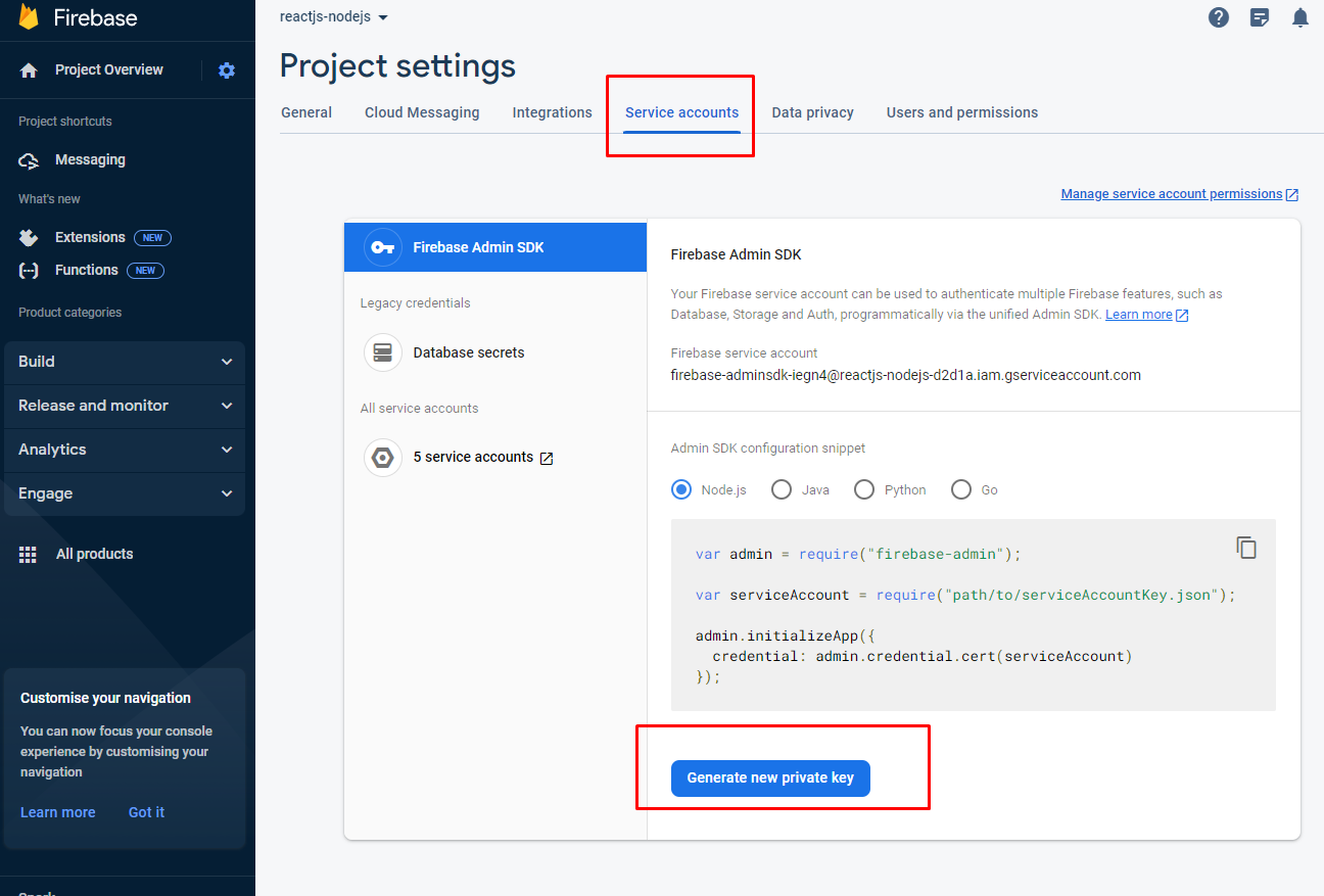 Push Nofication firebase kết hợp ReactJS và NodeJs