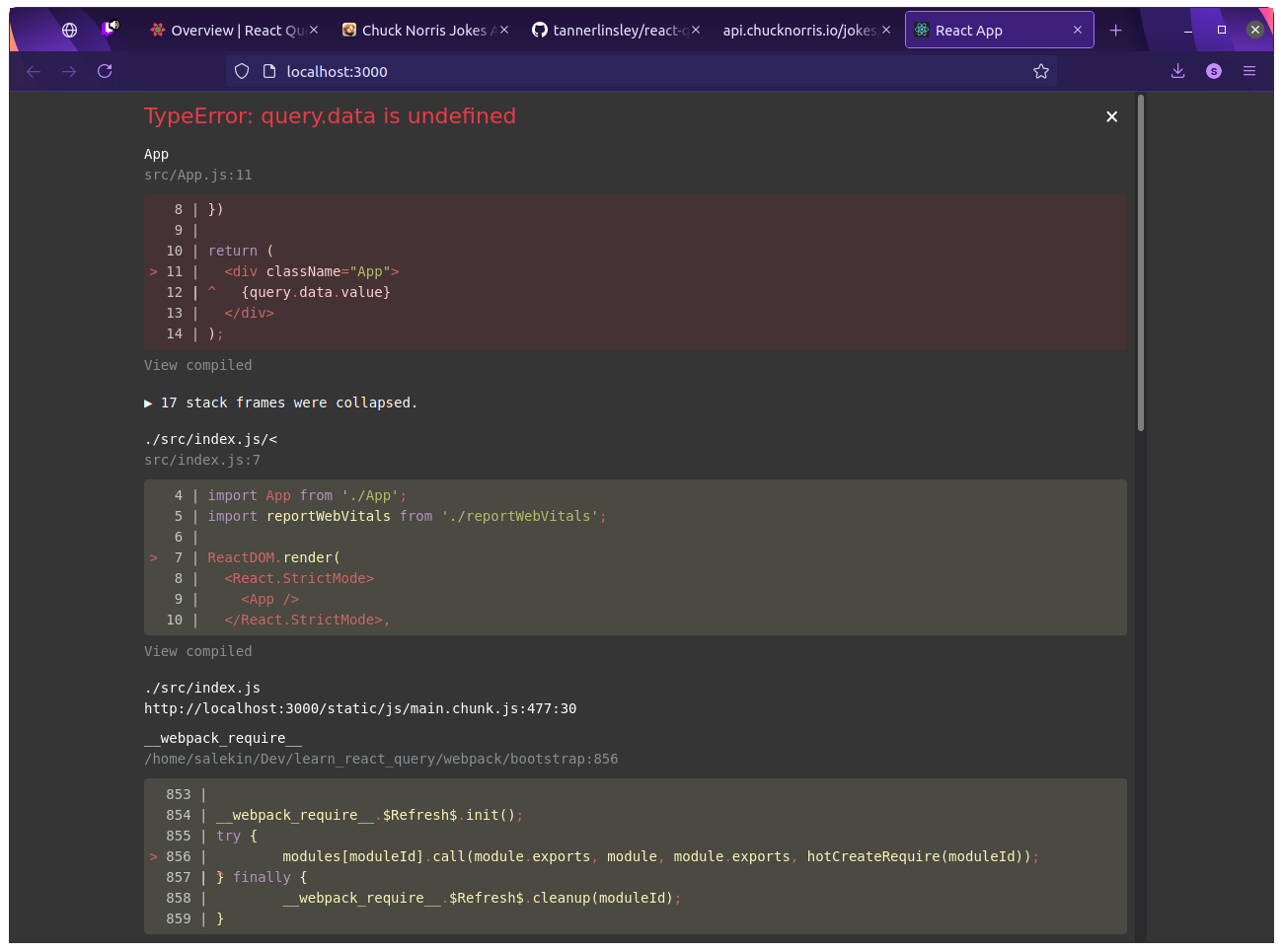 Learning react-query