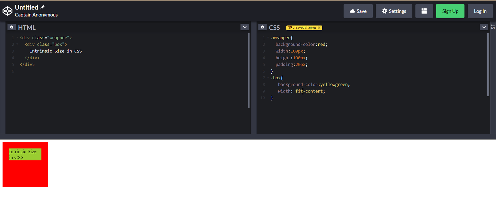 Intrinsic Size trong CSS