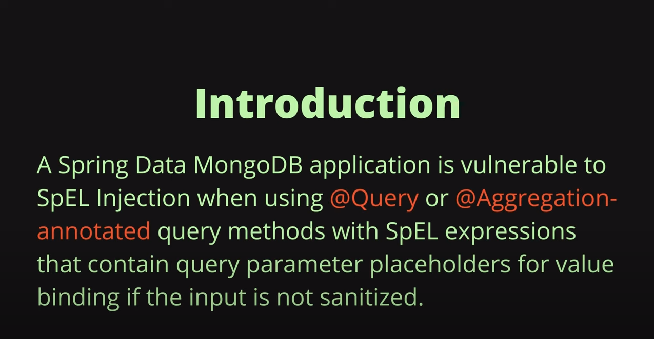 CVE-2022-22980 - Spring Data MongoDB remote code execution.