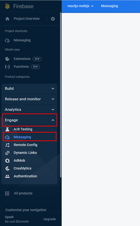 Push Nofication firebase kết hợp ReactJS và NodeJs