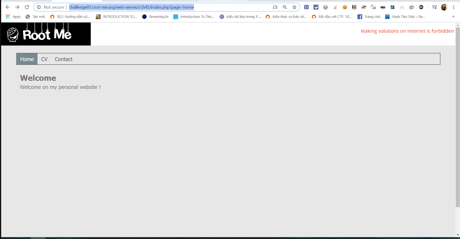 Write-up Root Me web server challenge