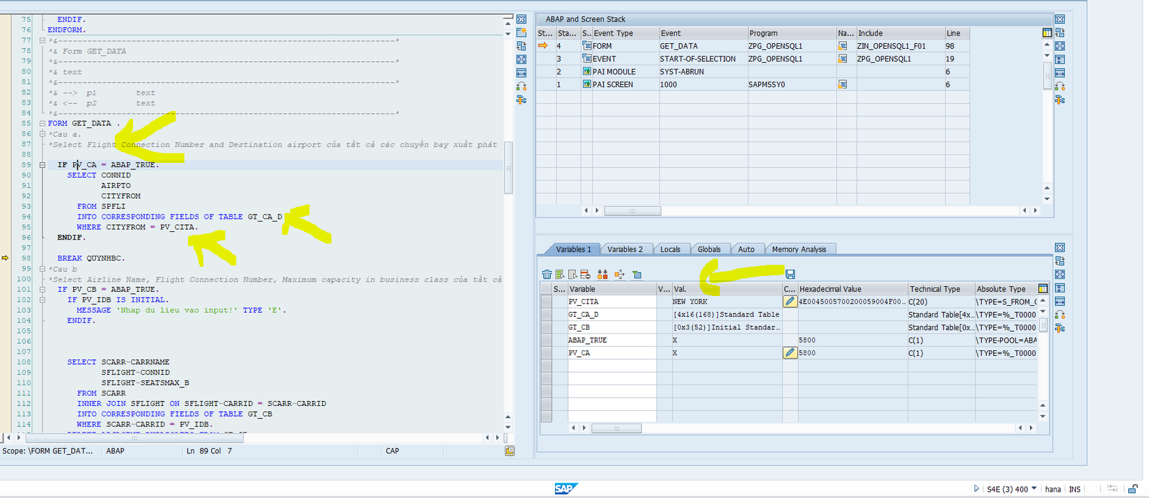 Cách thức Debug chương trình trong SAP ABAP
