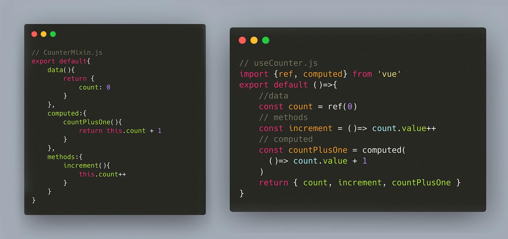 Vue.js Composable là gì? Sự khác nhau giữ Composable và Mixin
