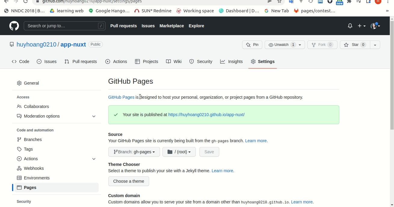 Deploy ứng dụng Frontend (nuxt app) bằng Github Pages và Netlify